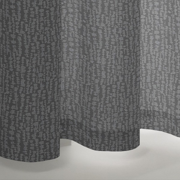 Gio E2511-996 grey. Curtain fabric Ado Goldkante